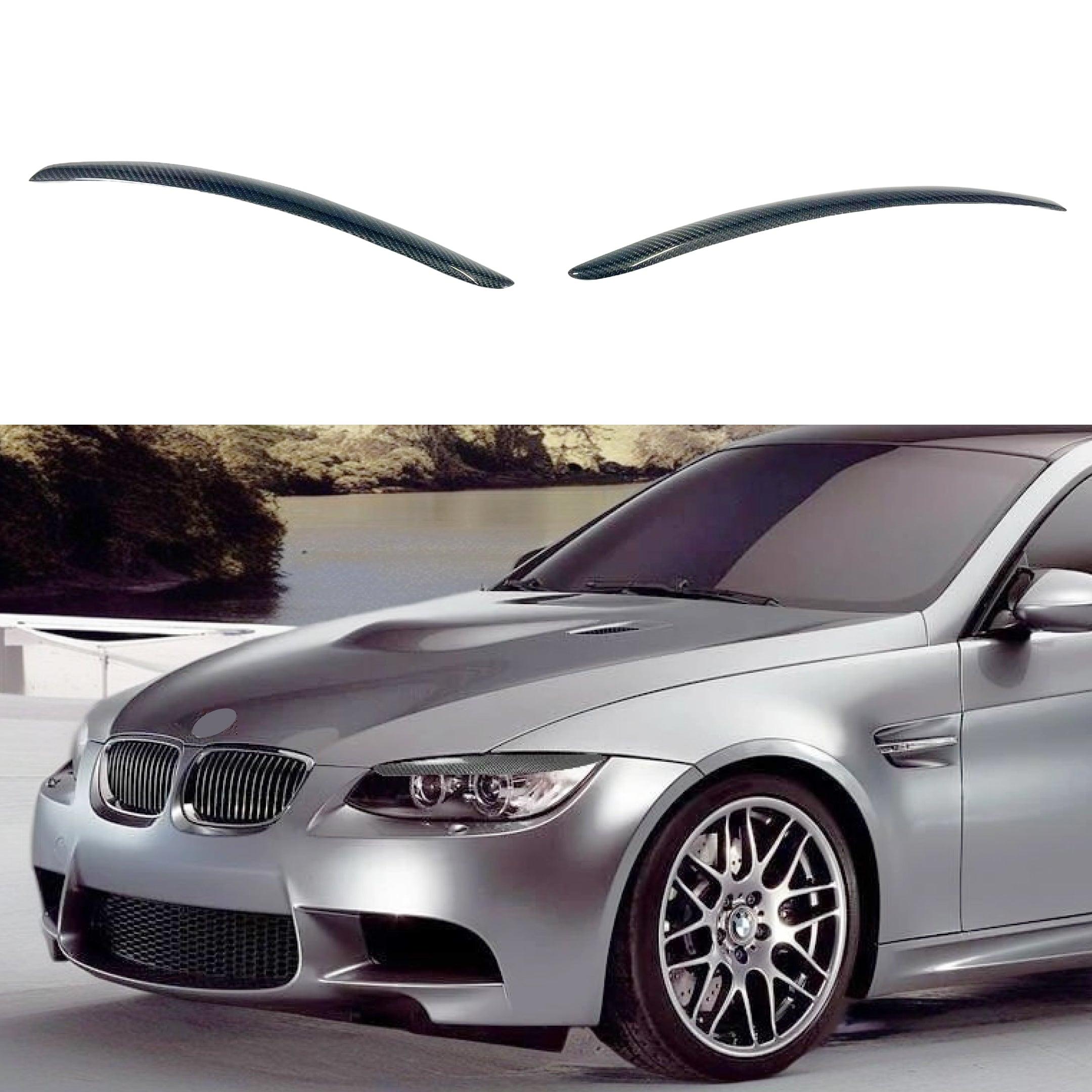 Fits 06-12 BMW E92 E93 3 Series Eyelid Eyebrow 2 Pc Trim Cover Real Ca ...