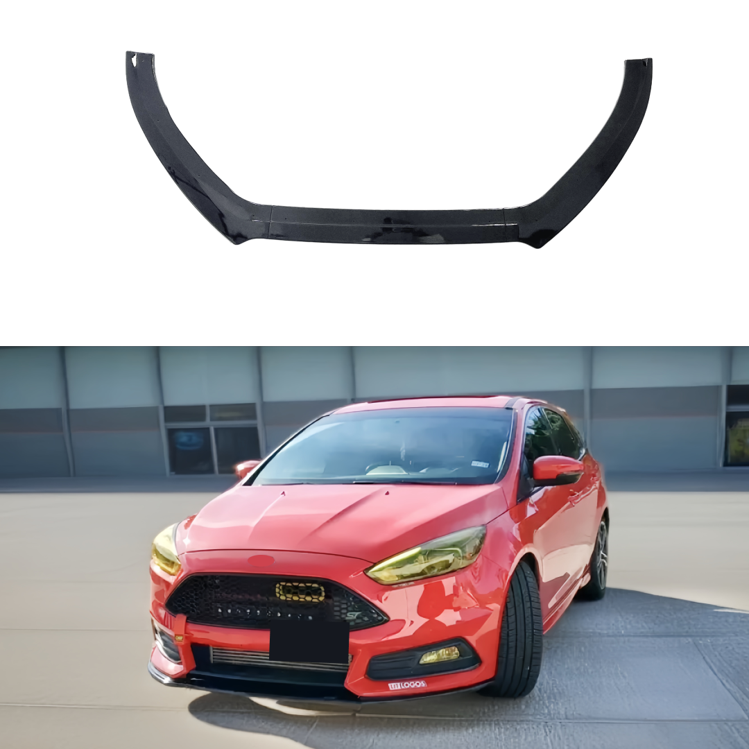 For Ford Focus 2012-2018 Gloss Black Front Bumper Spoiler Splitters ...