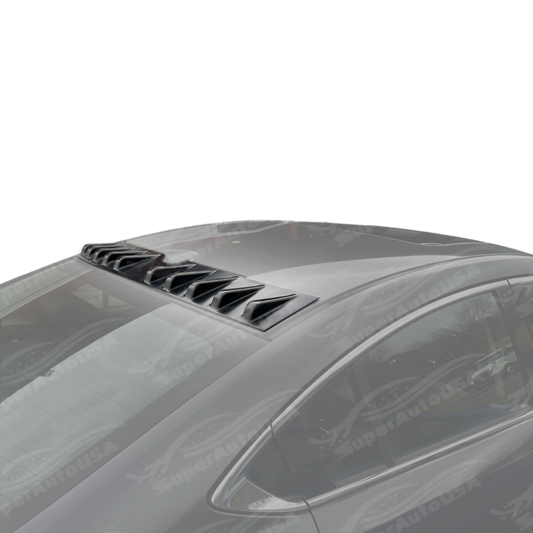 Gloss Black Vortex Generator Rear Shark Fin Roof Car Trunk Spoiler Wing ...