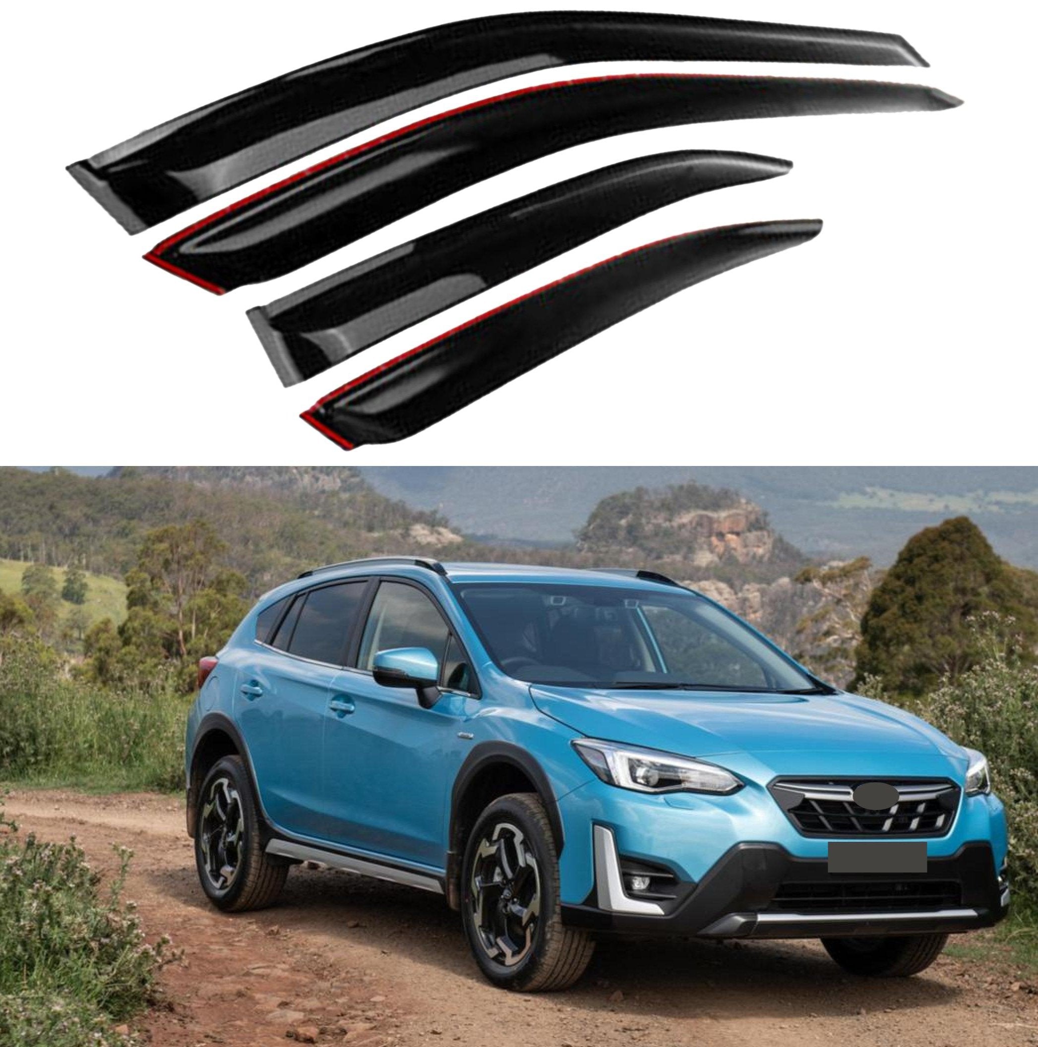 Fit 2018-2024 Subaru Crosstrek XV Out-Channel Vent Window Visors Rain ...