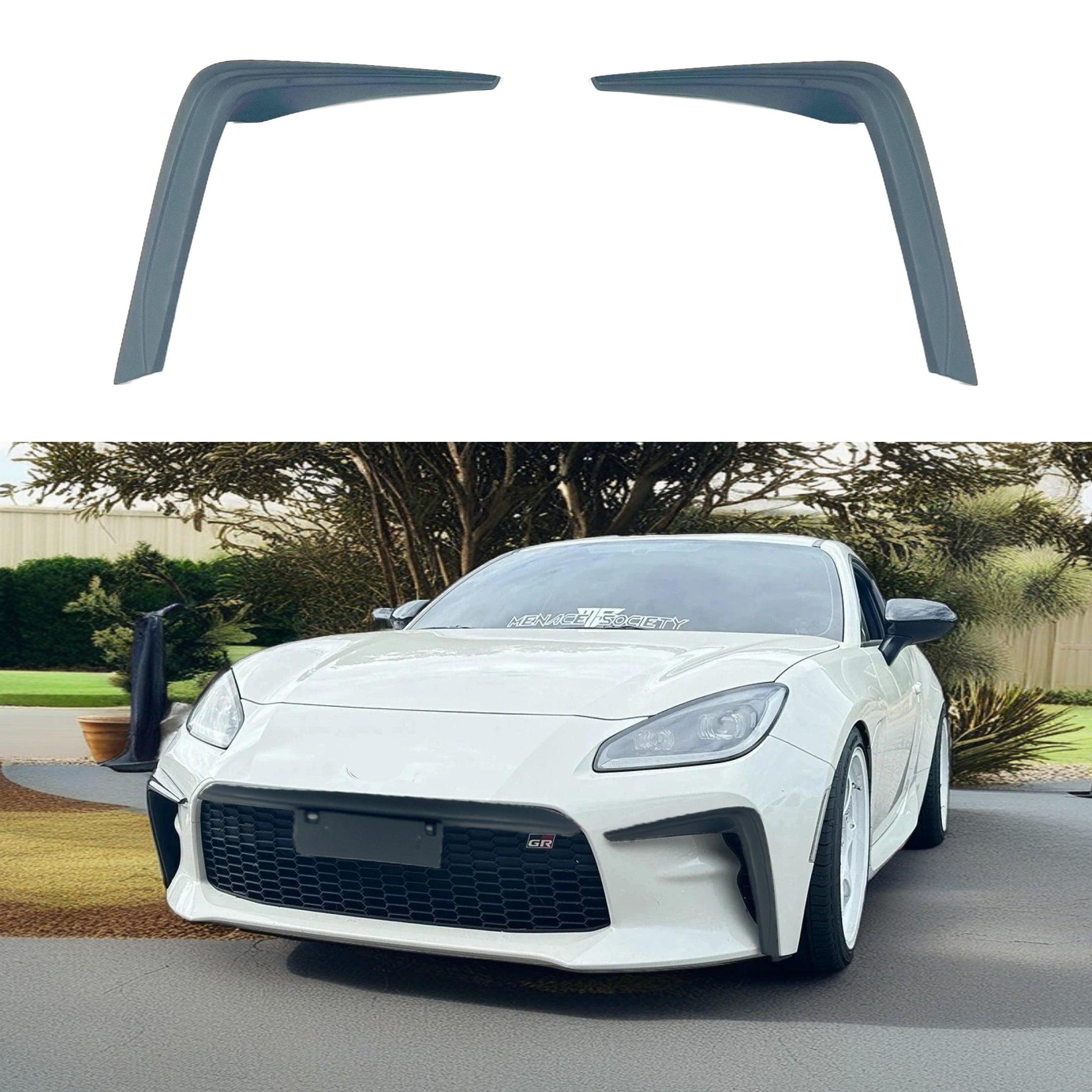 Fits 2022-2025 Toyota GR86 Matt Black PU Front Bumper Garnish 2pcs ...