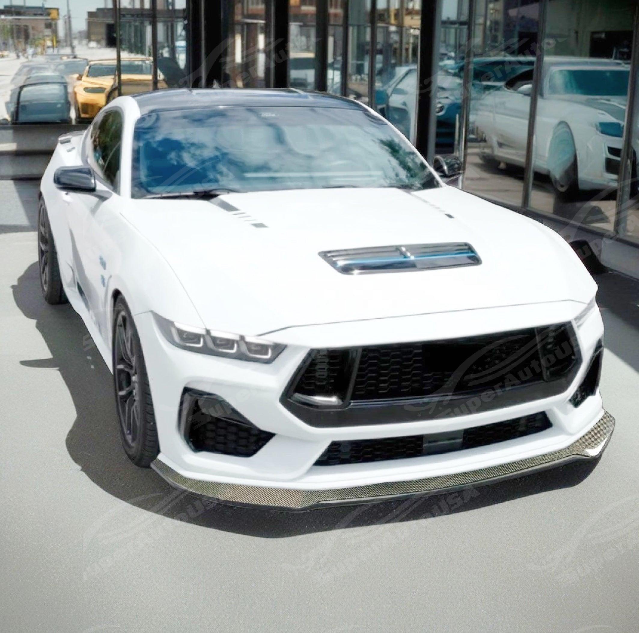 Real Carbon Fiber Front Splitter Lip Spoiler For Ford Mustang 2024-2025 ...