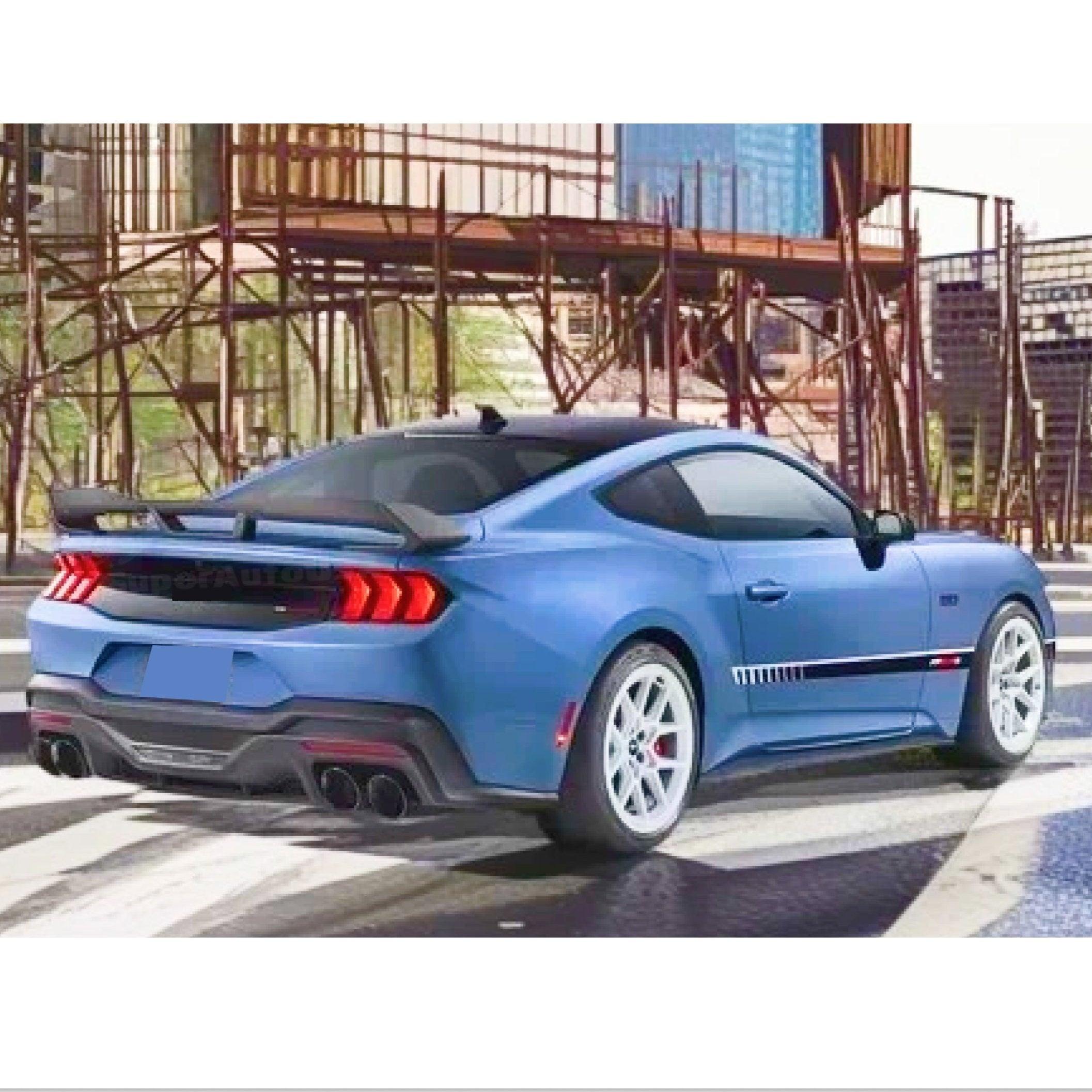 Gloss Black Rear Spoiler W/ Gurney Flap Fit 2024-2025 Up Ford Mustang ...