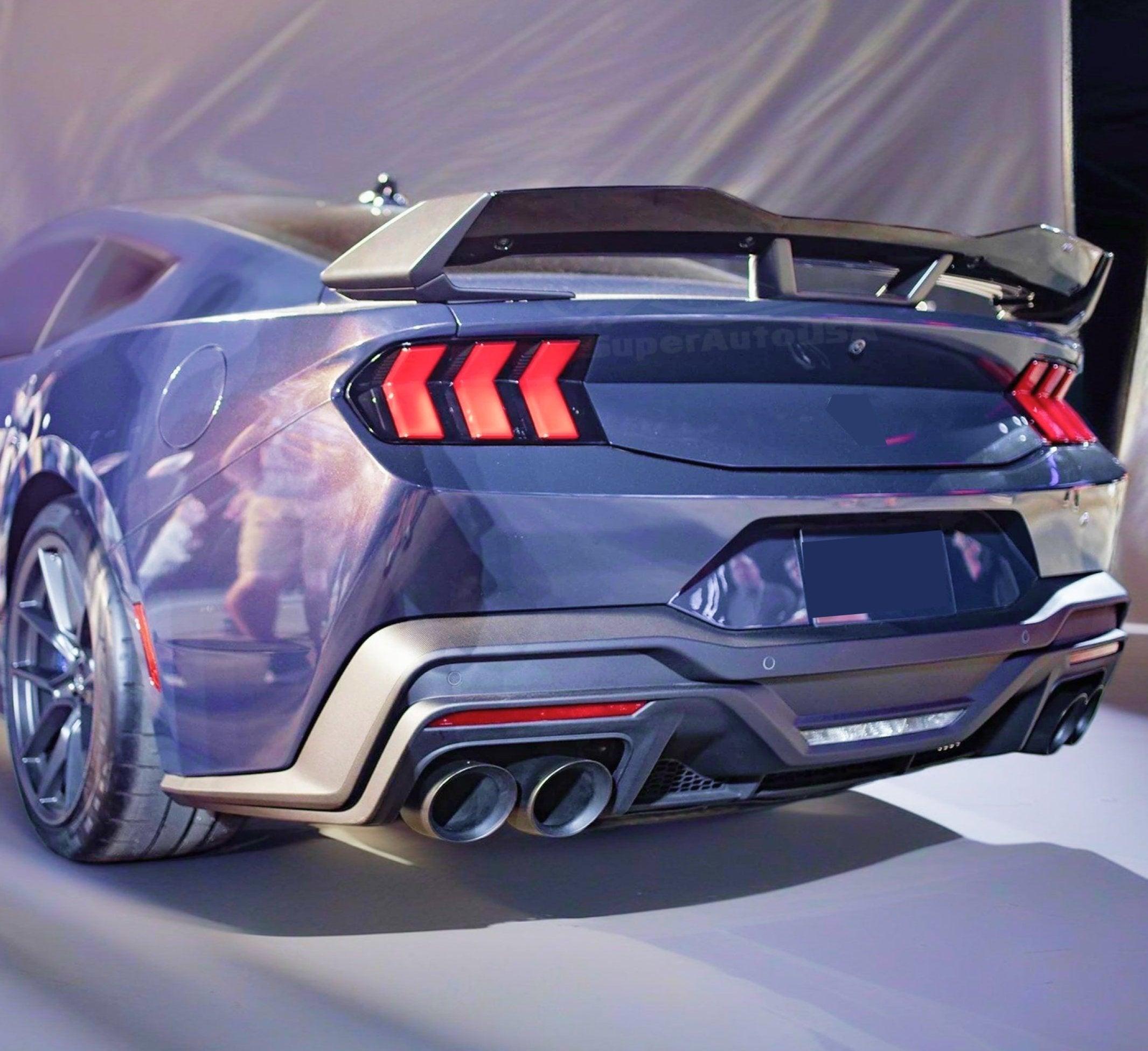 Gloss Black Rear Spoiler W/ Gurney Flap Fit 2024-2025 Up Ford Mustang ...