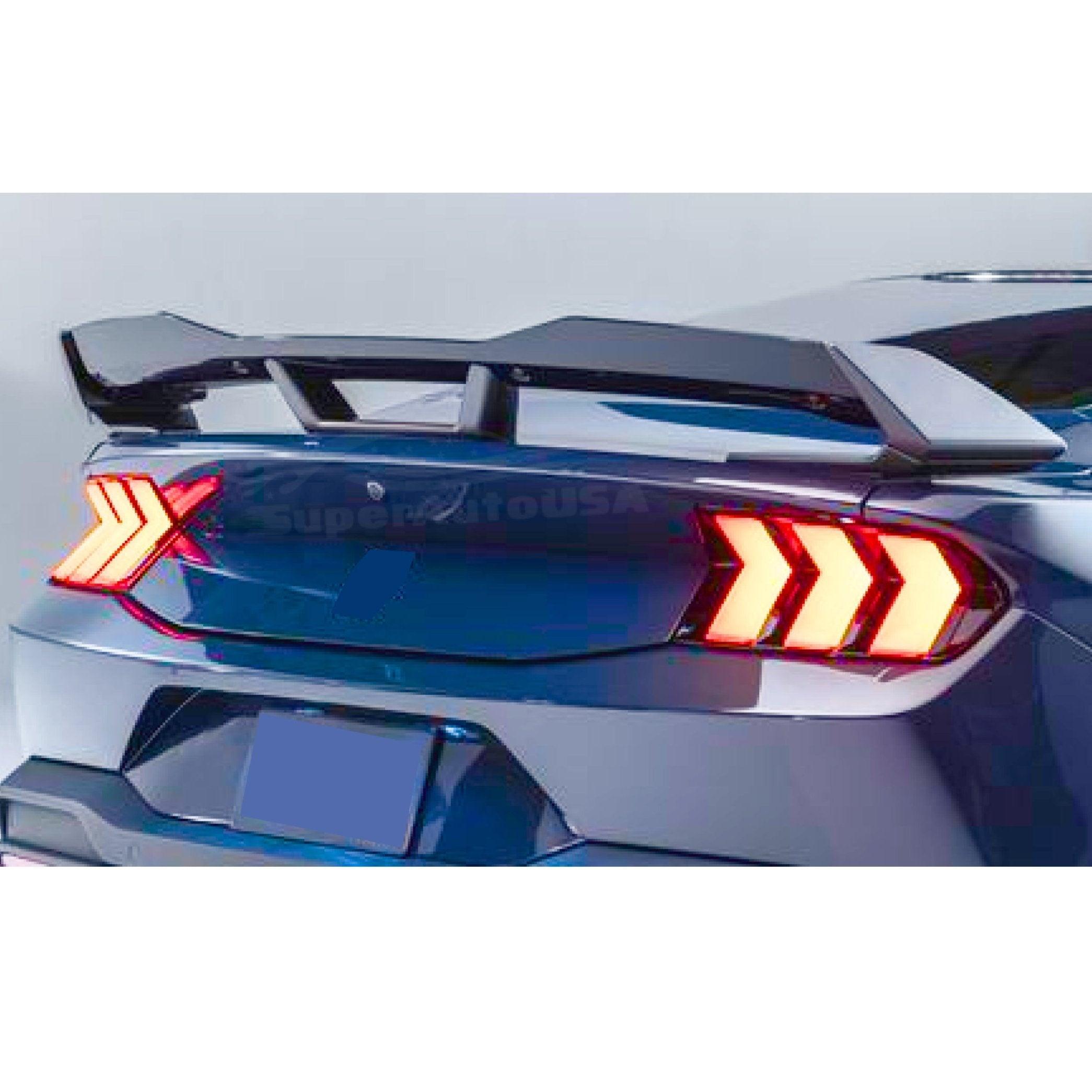 Gloss Black Rear Spoiler W/ Gurney Flap Fit 2024-2025 Up Ford Mustang ...