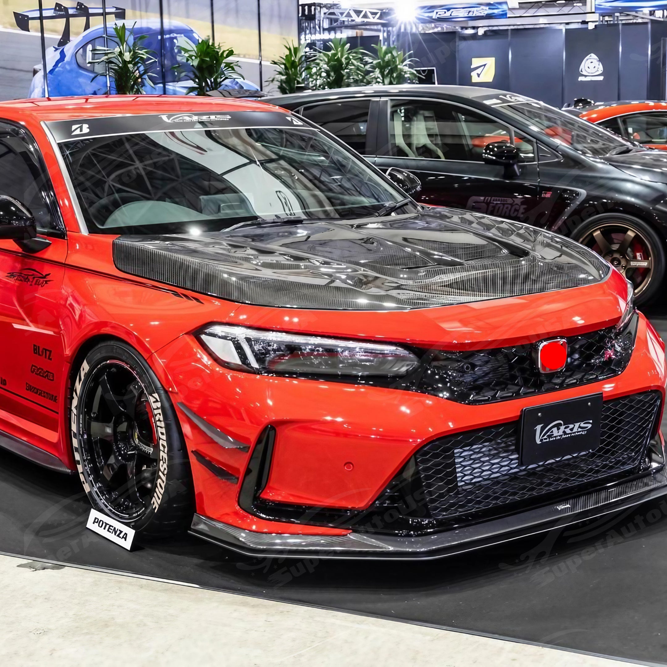 For 23-25 Honda Civic Type-R FL5 Real Carbon Fiber Front Vented Hood P ...