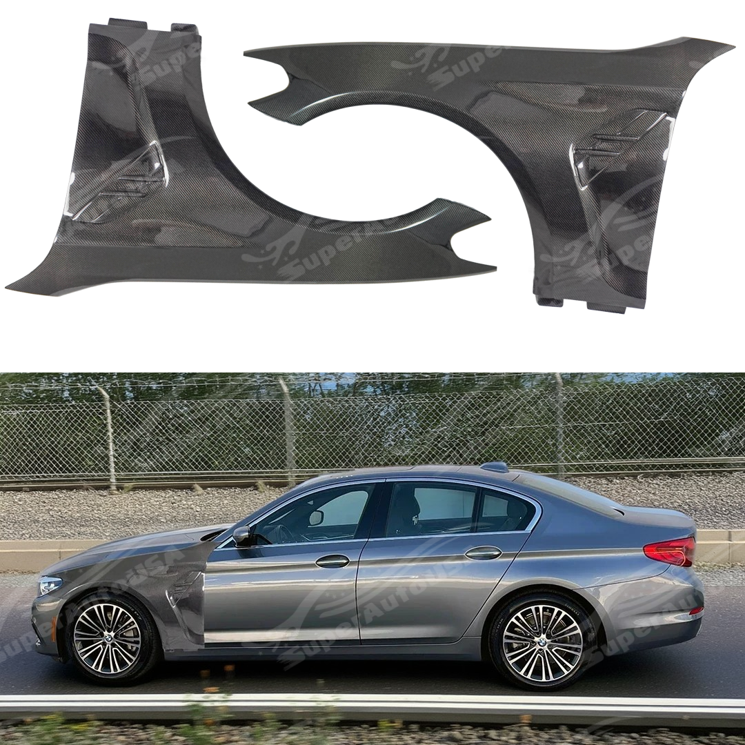 2017-2023 BMW G30 5 Series M-Style Real Carbon Fiber Vented Fender Pan ...