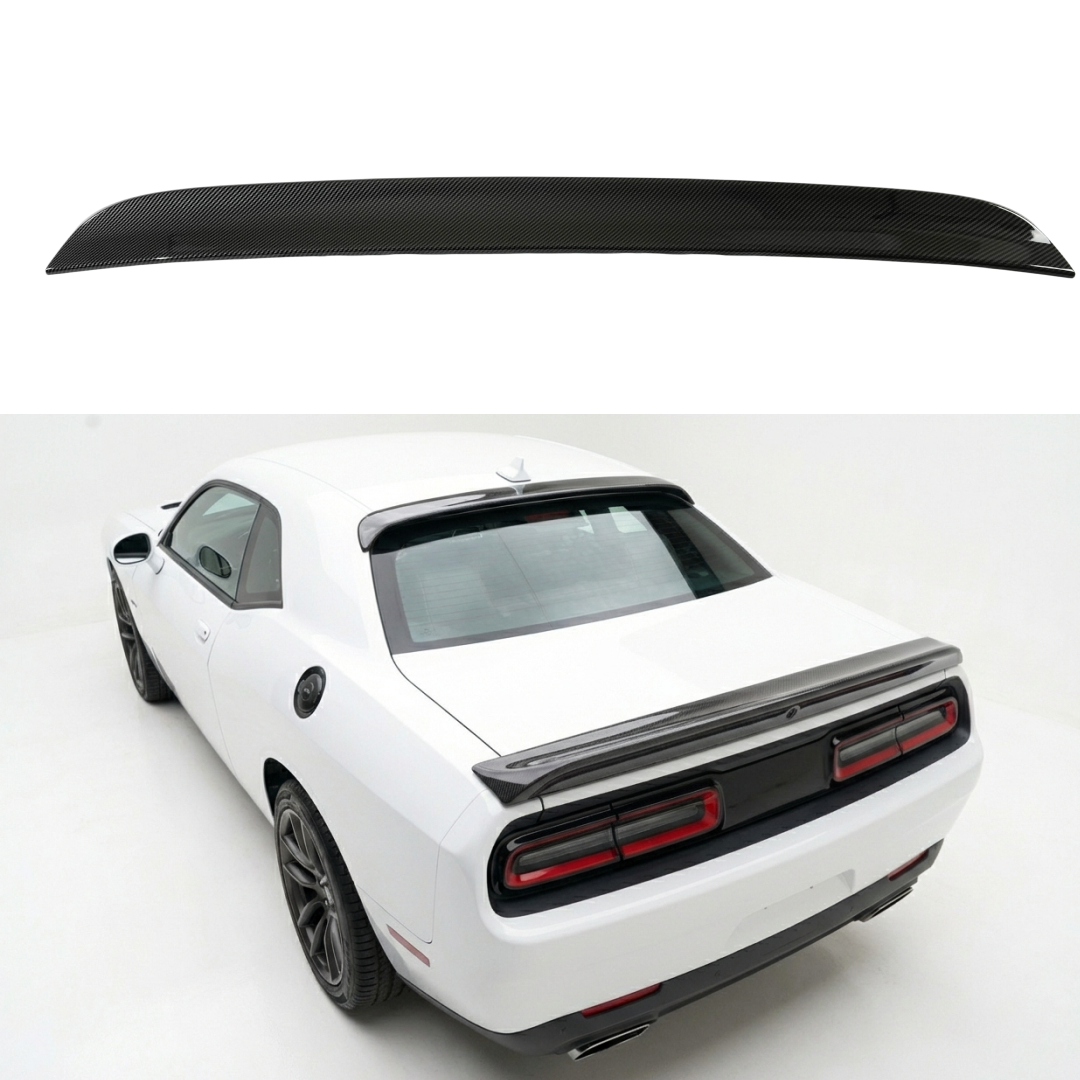 For 2008-23 Dodge Challenger Carbon Fiber Print Rear Roof Spoiler Wing ...