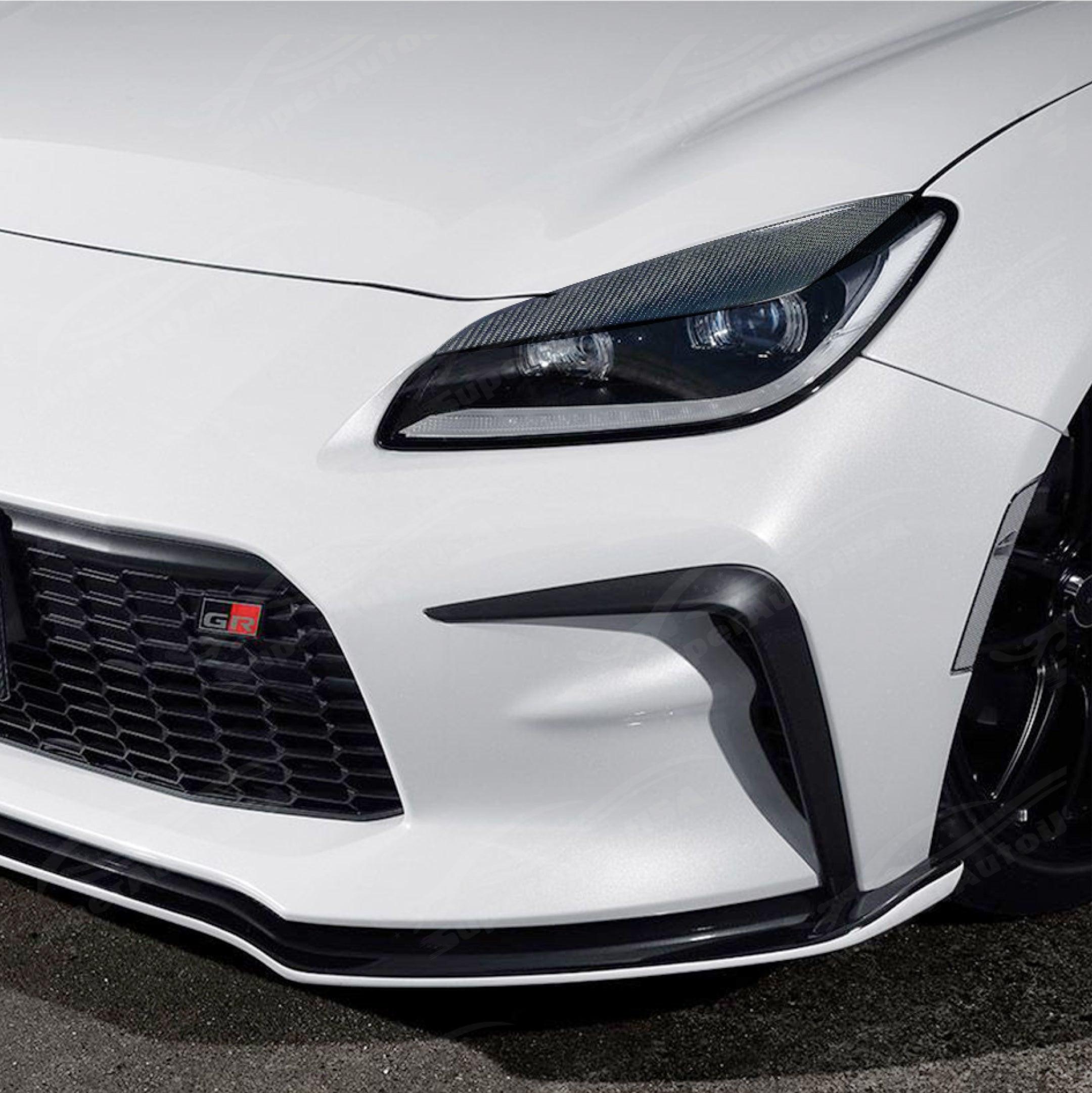 Real Carbon Fiber Headlight Eyelids Eyebrows 2pcs Set Fits 2022-2025 ...