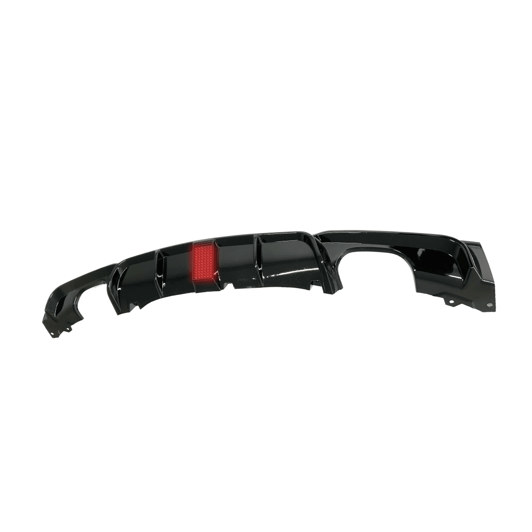 Fits 2012-2018 BMW 3 Series F30 Quad Exhaust Rear Diffuser w/LED Light ...