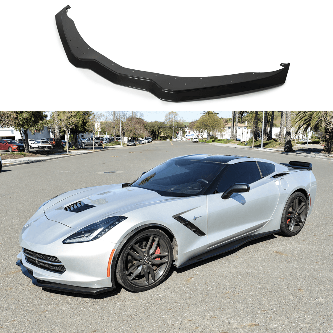 Fits 2014-up Chevrolet Corvette C7 Stage 2 Central Front Bumper Lip Sp ...