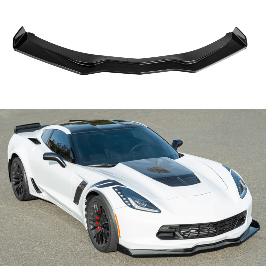 Fits 14-19 Corvette C7 Stage 2.5 ZR1 Style Extended Front Bumper Lip ...