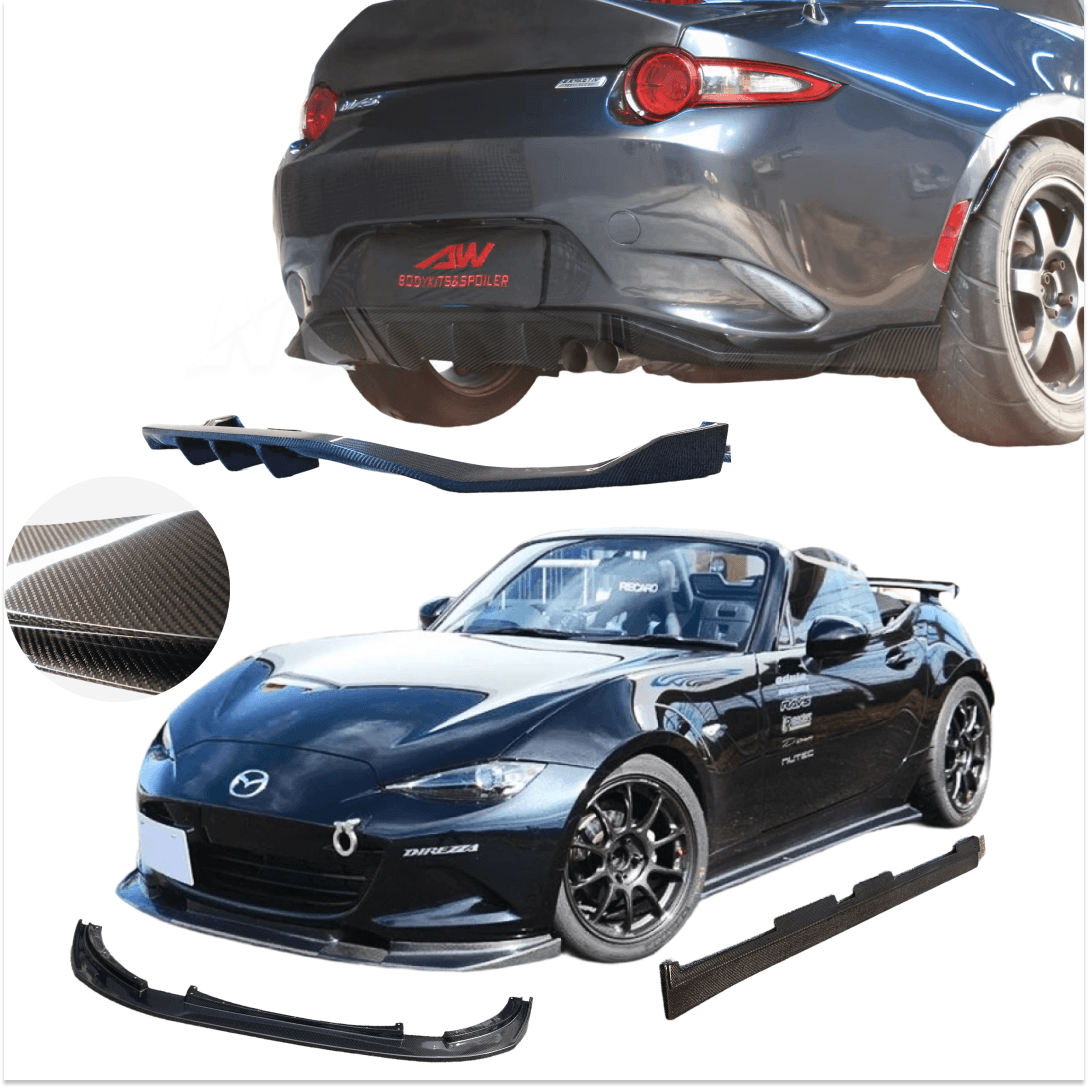 Full Body Kit Set Front Splitter Side Skirt Rear Diffuser- Carbon Fibe ...