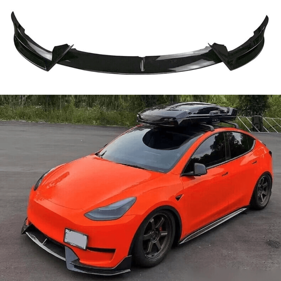 Premium Front Splitter Lips Fits Tesla Model Y 2020-2024 | SuperAutoUSA