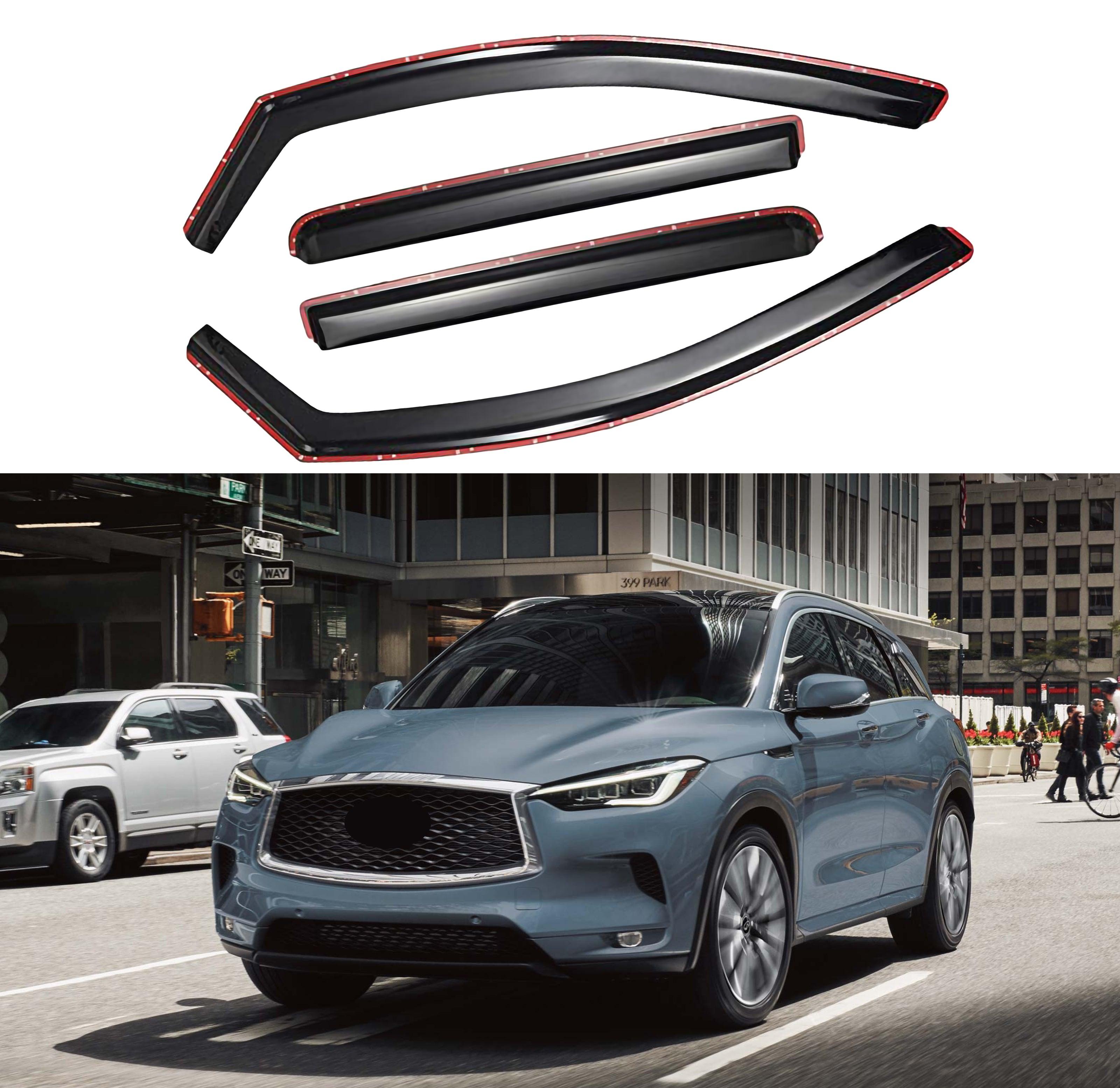 In-Channel Window Visor Sun Rain Guard For Infiniti QX50 19-24 ...