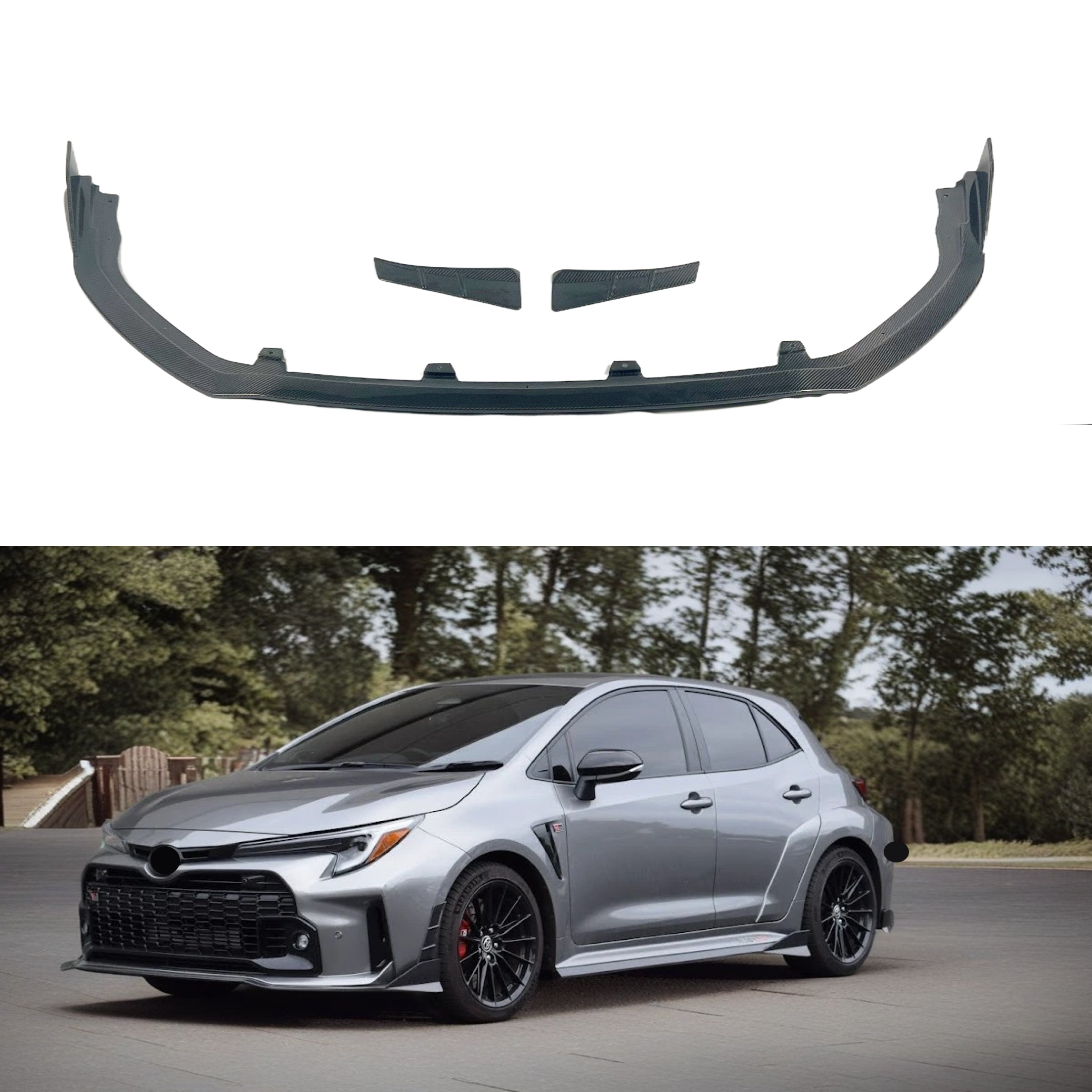 Fit Toyota GR Corolla 2023-2026 Real Carbon Fiber 2-In-1 Car Kit Front ...