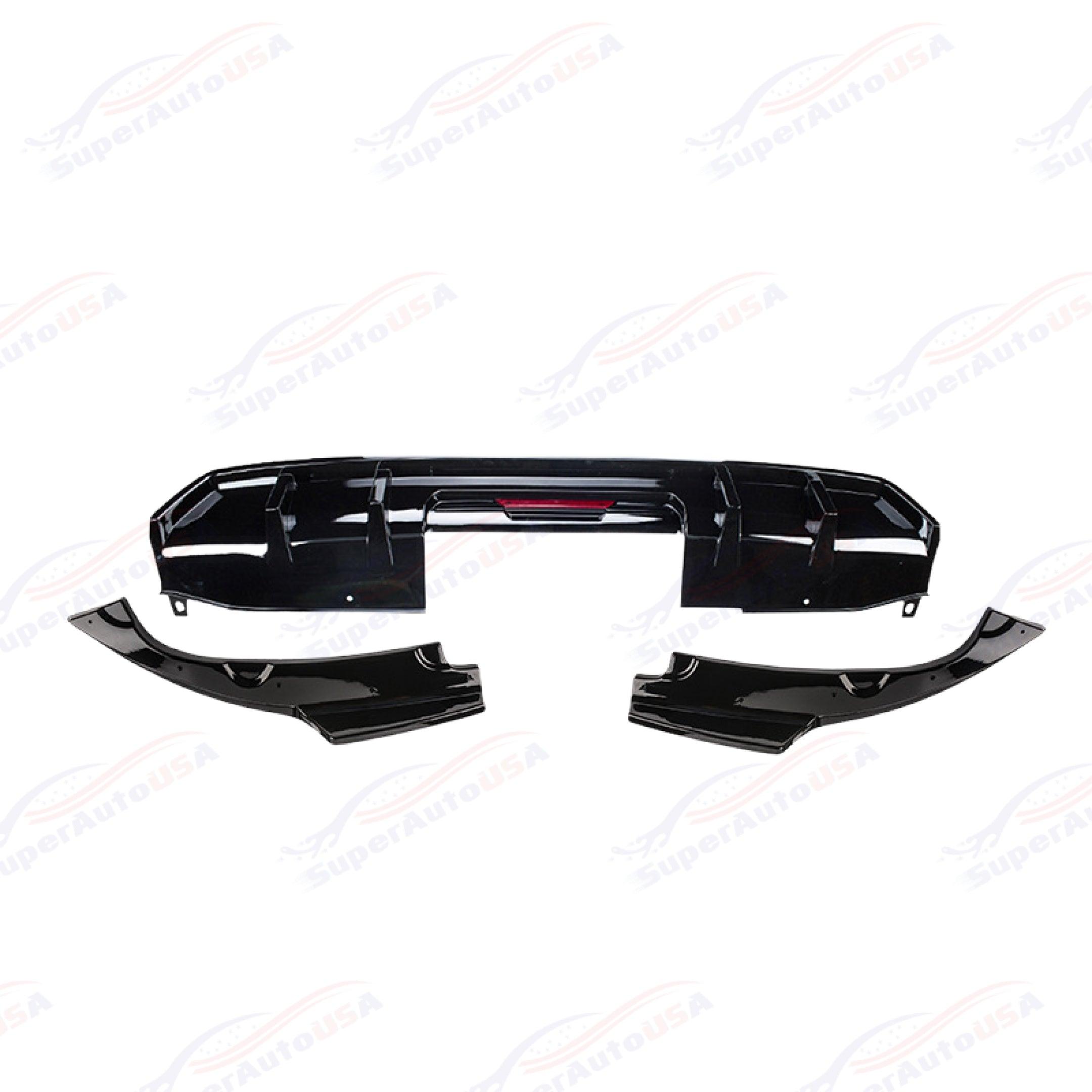 Fit 16-21 Honda Civic Sport Sedan Rear Bumper Lip Diffuser w/ LED ...