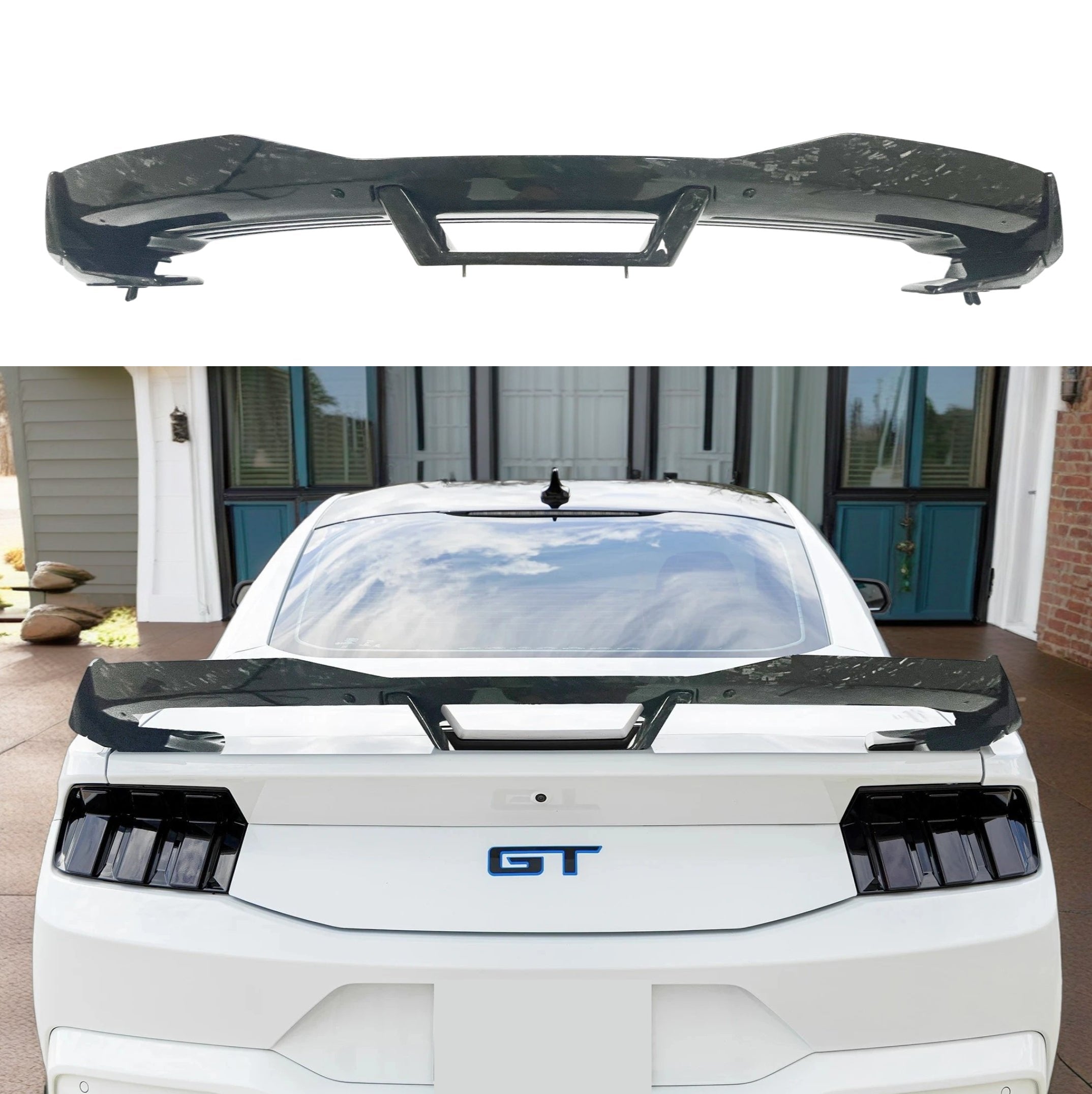 Dark Horse Style Forged Carbon Fiber Rear Trunk Spoiler Wing w/ Gurney ...