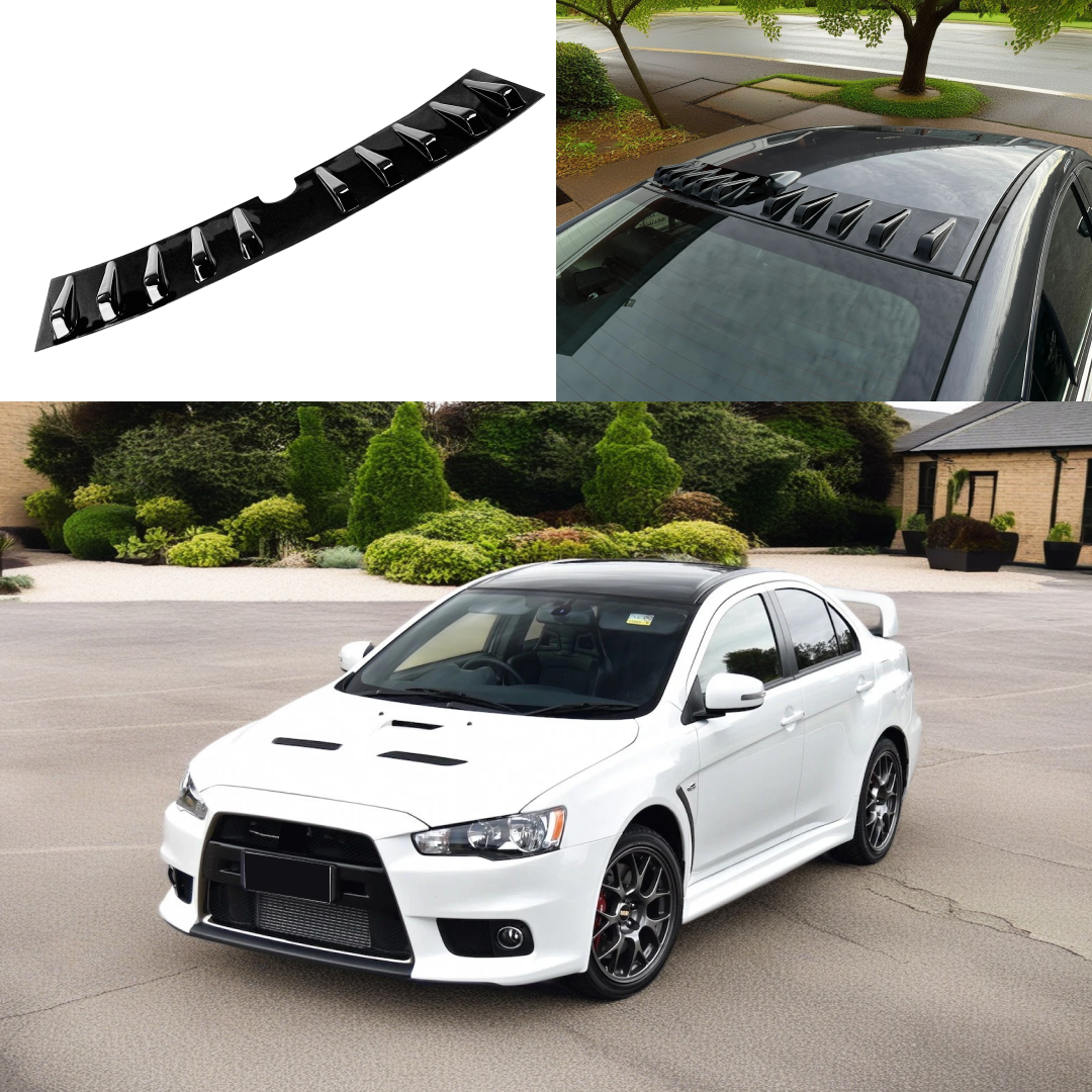 Shark Fin Rear Gloss Black Car Vortex Generator Roof Trunk Spoiler Wing ...