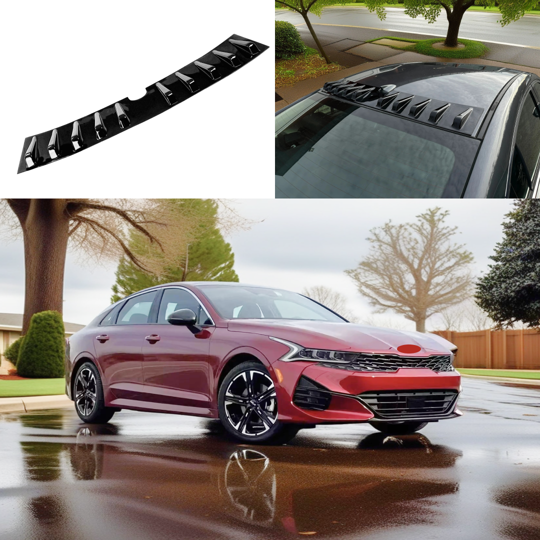 Shark Fin Gloss Black Rear Roof Trunk Car Spoiler Wing Vortex Generator ...