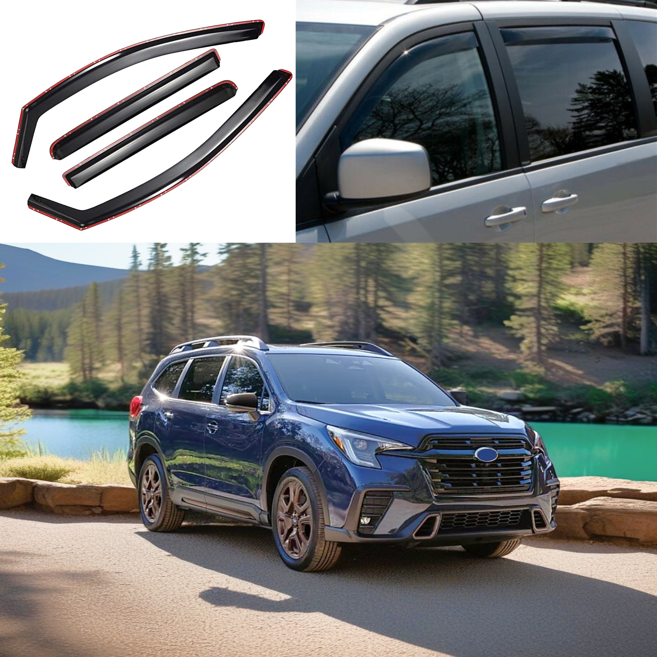 In-Channel Vented Rain Guards Window Visors Sun Wind Snow Side ...