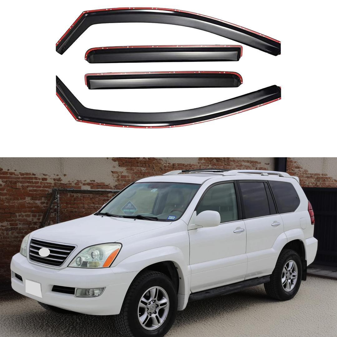 Fits 2003-2009 Lexus GX470 In-Channel Window Vent Visor Rain Sun Guard ...