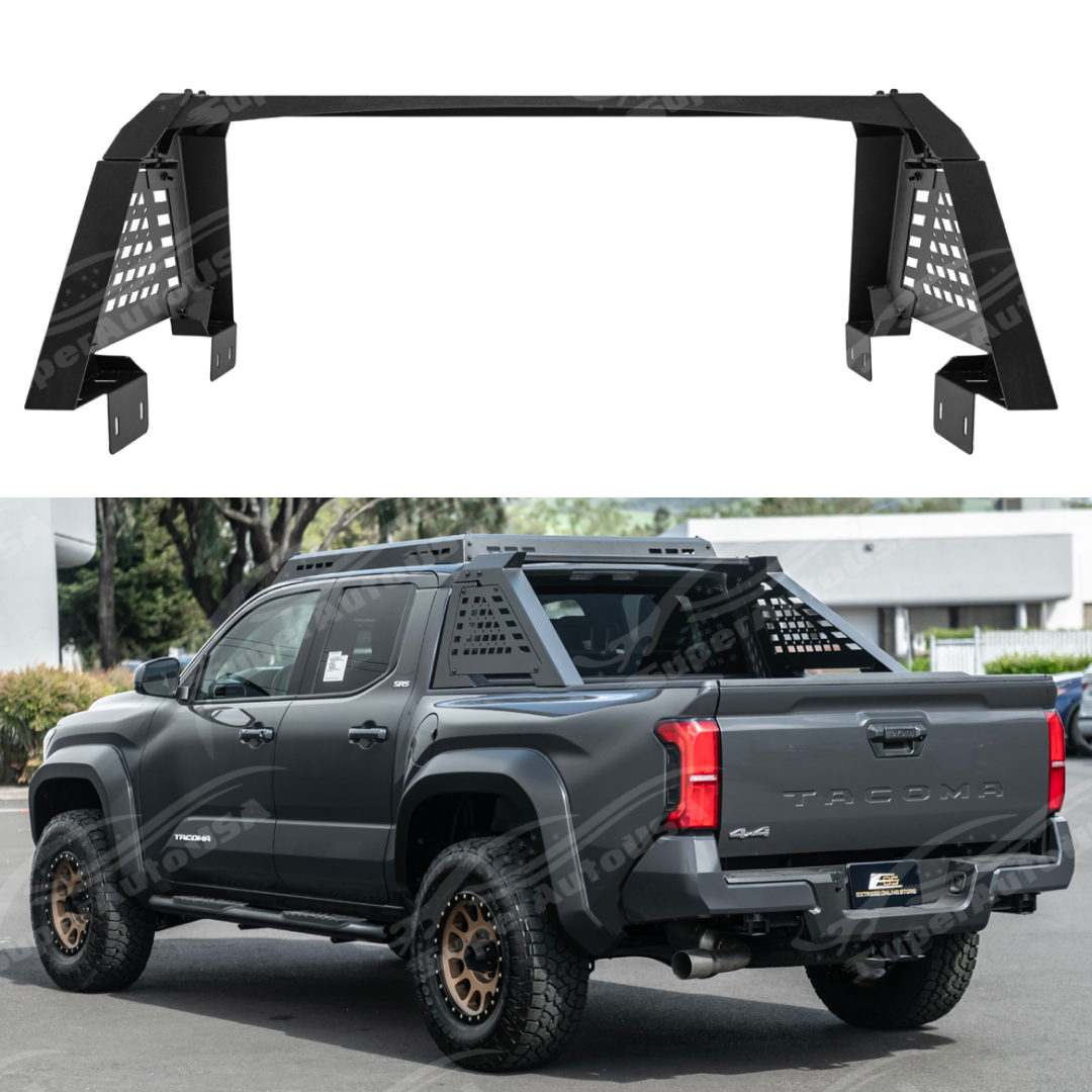 For 24-26 Toyota Tacoma Adjustable Rear Trunk Bed Steel Sport Roll Bar ...