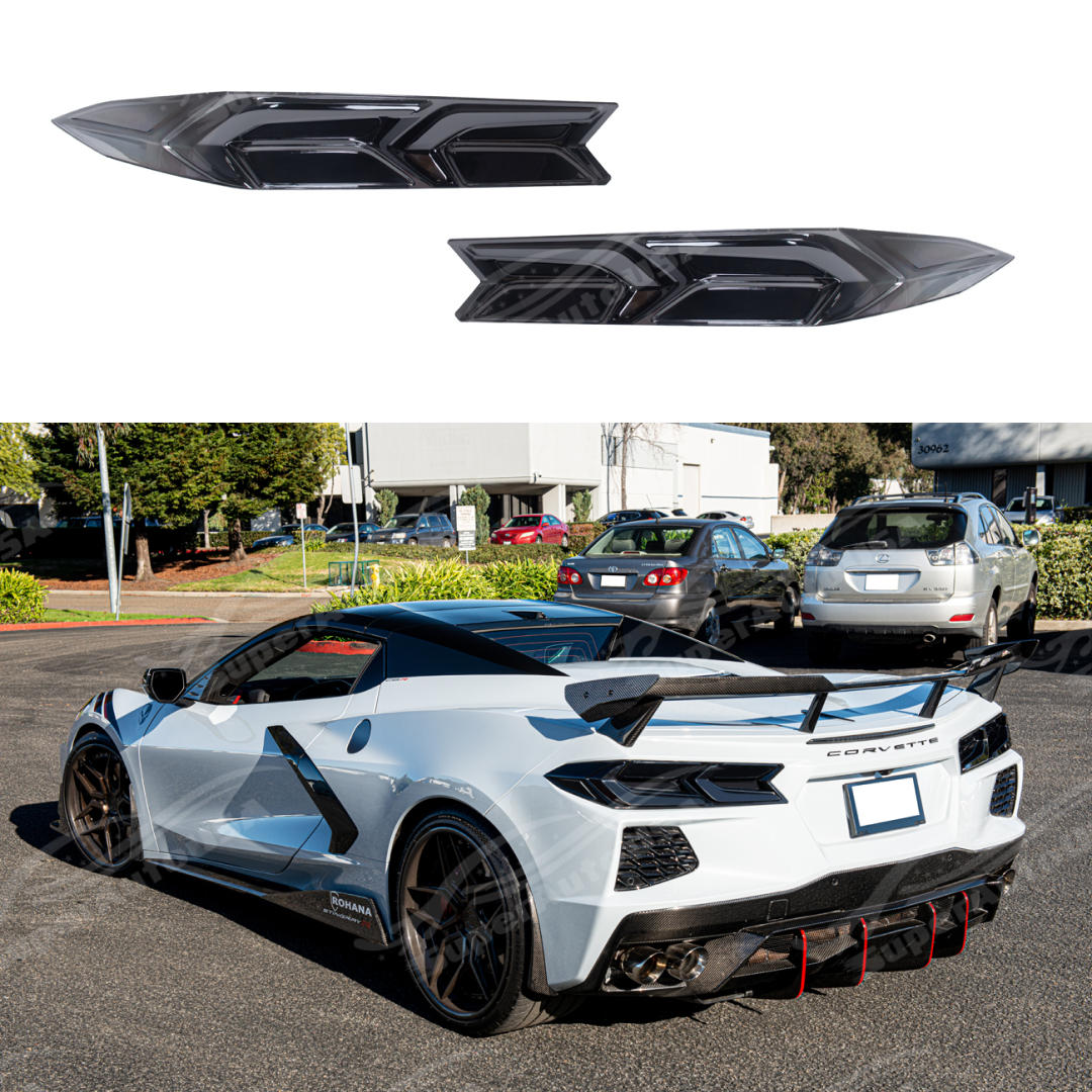 Fits Chevrolet Corvette C8 20-26 Rear Light Trim Blackouts Lens Cover ...