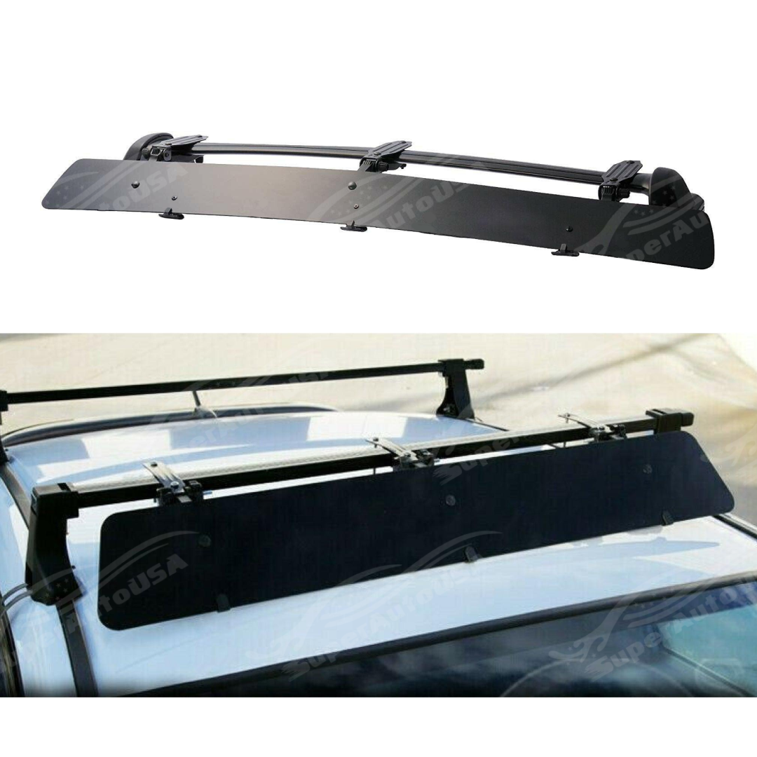 Universally Mount Fit Rooftop 43" CrossBar Wind Fairing Air Deflector ...