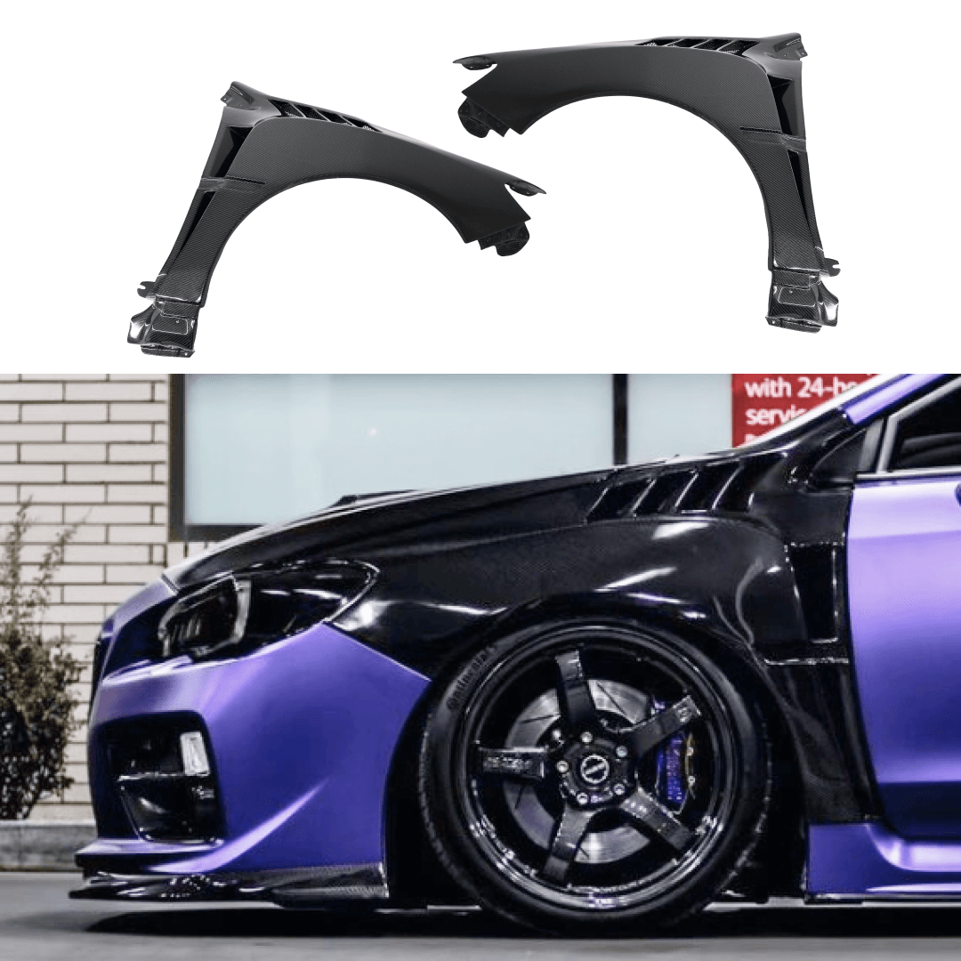 Fits 2015-2021 Subaru WRX STI Real Carbon Fiber Front Side Fender Pane ...