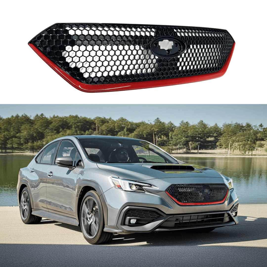 Front Honeycomb Gloss Red Grille Fits 2022-2025 Subaru WRX STI ...