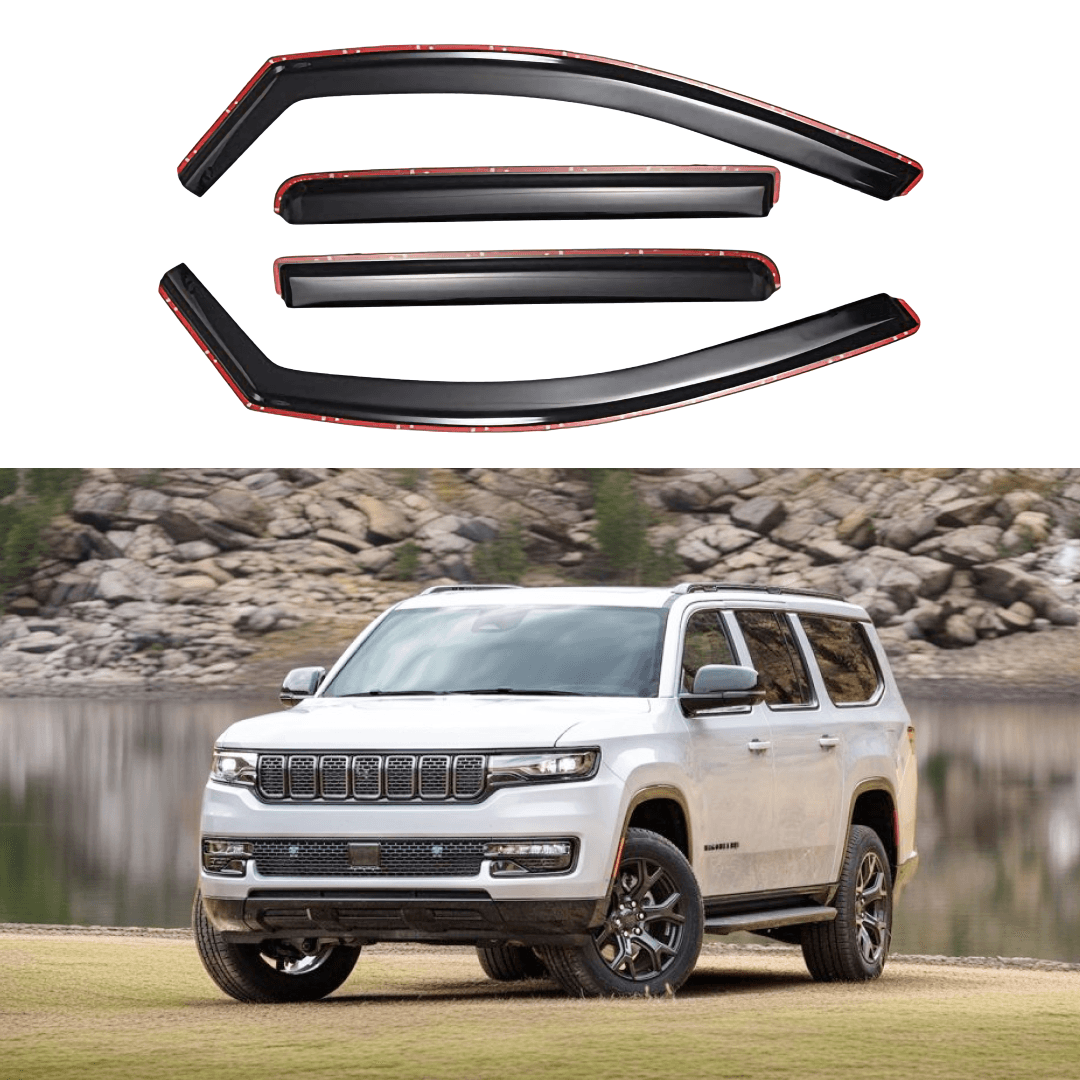 Fits 2022-2025 Jeep Wagoneer In-Channel Vent Window Visors Rain Guards ...