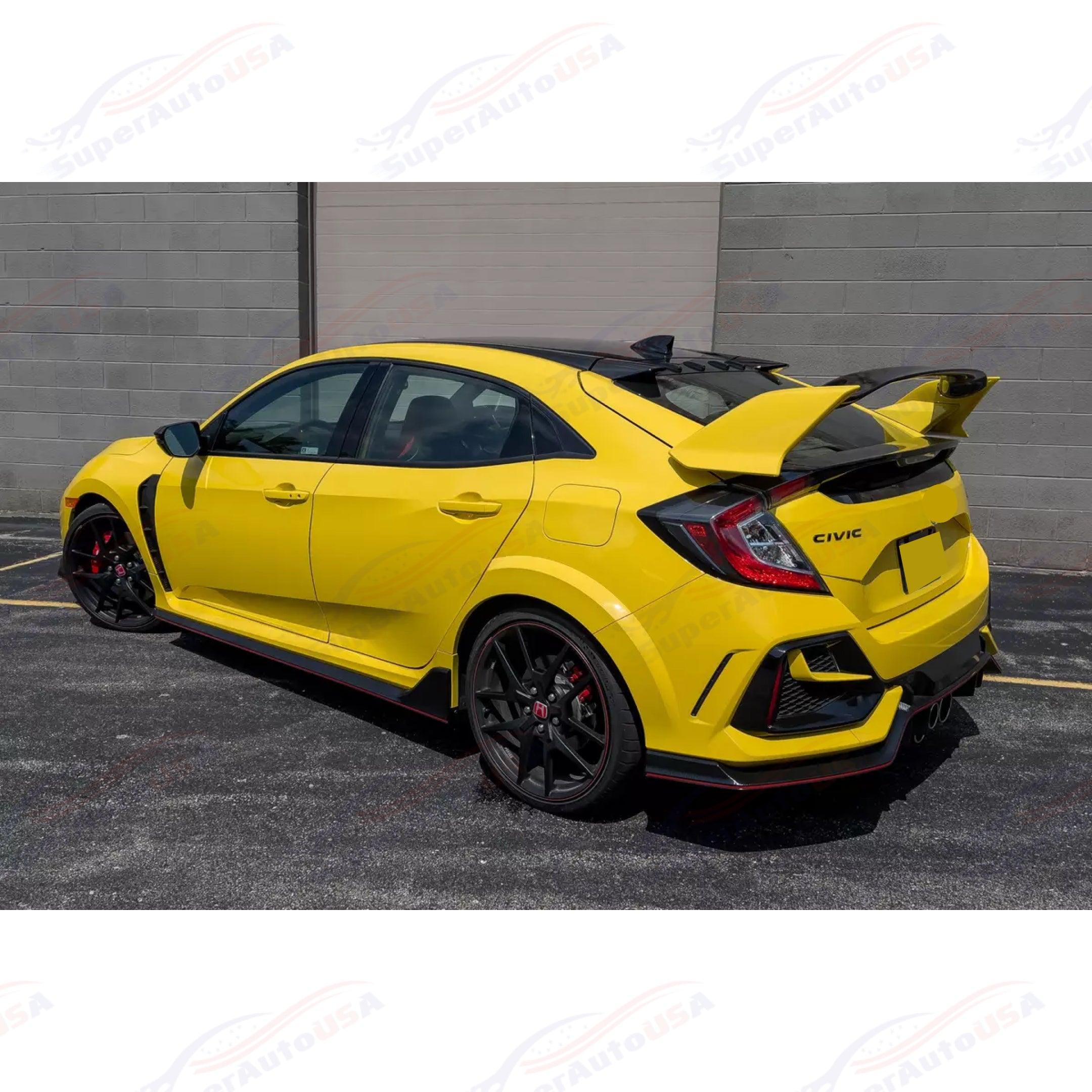 Fits 17-21 Honda Civic Hatchback w/ Reflectors Rear Bumper Garnish ...