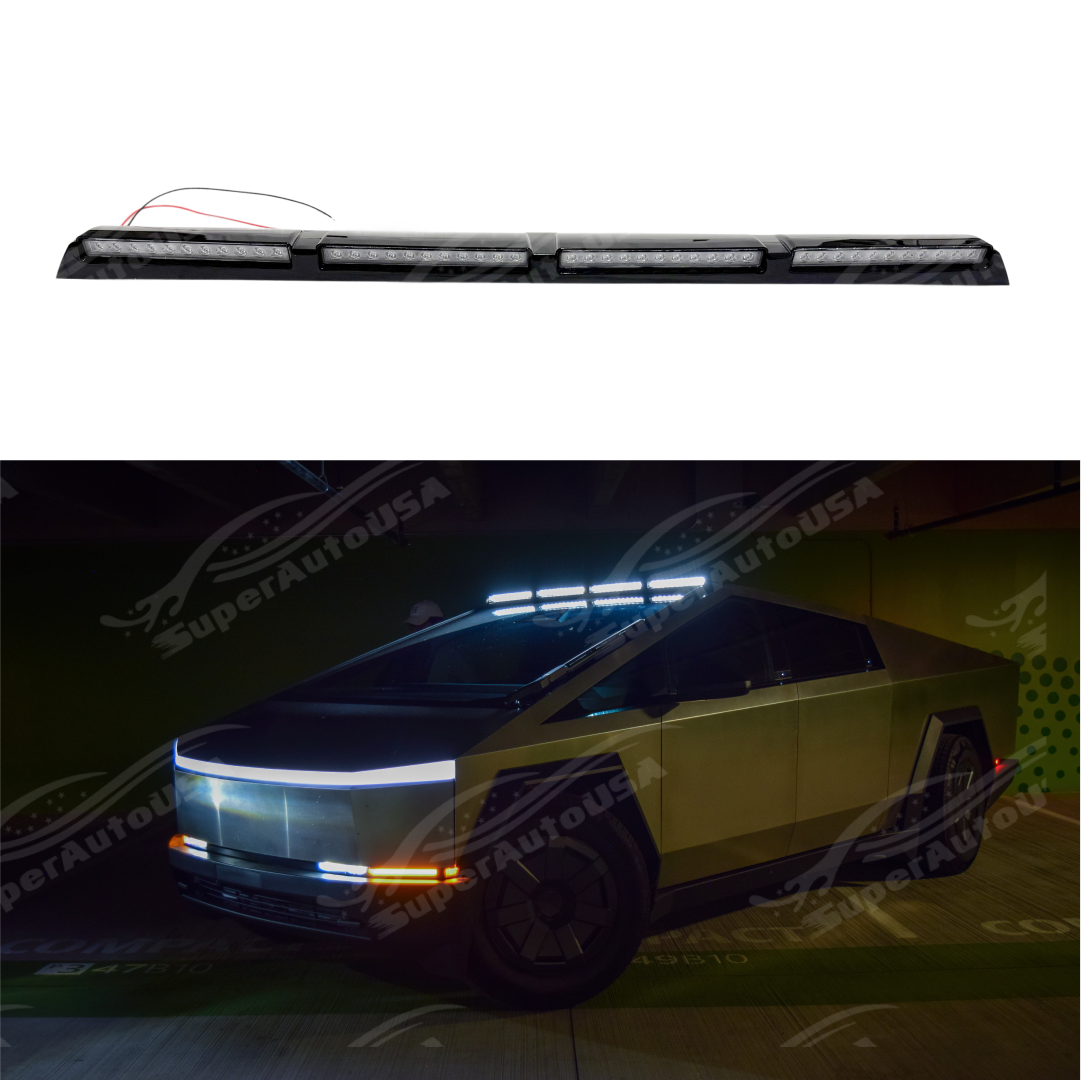 Gloss Black Roof Top Light Lamp Bar Fits Tesla Cybertruck LED Light Bar ...
