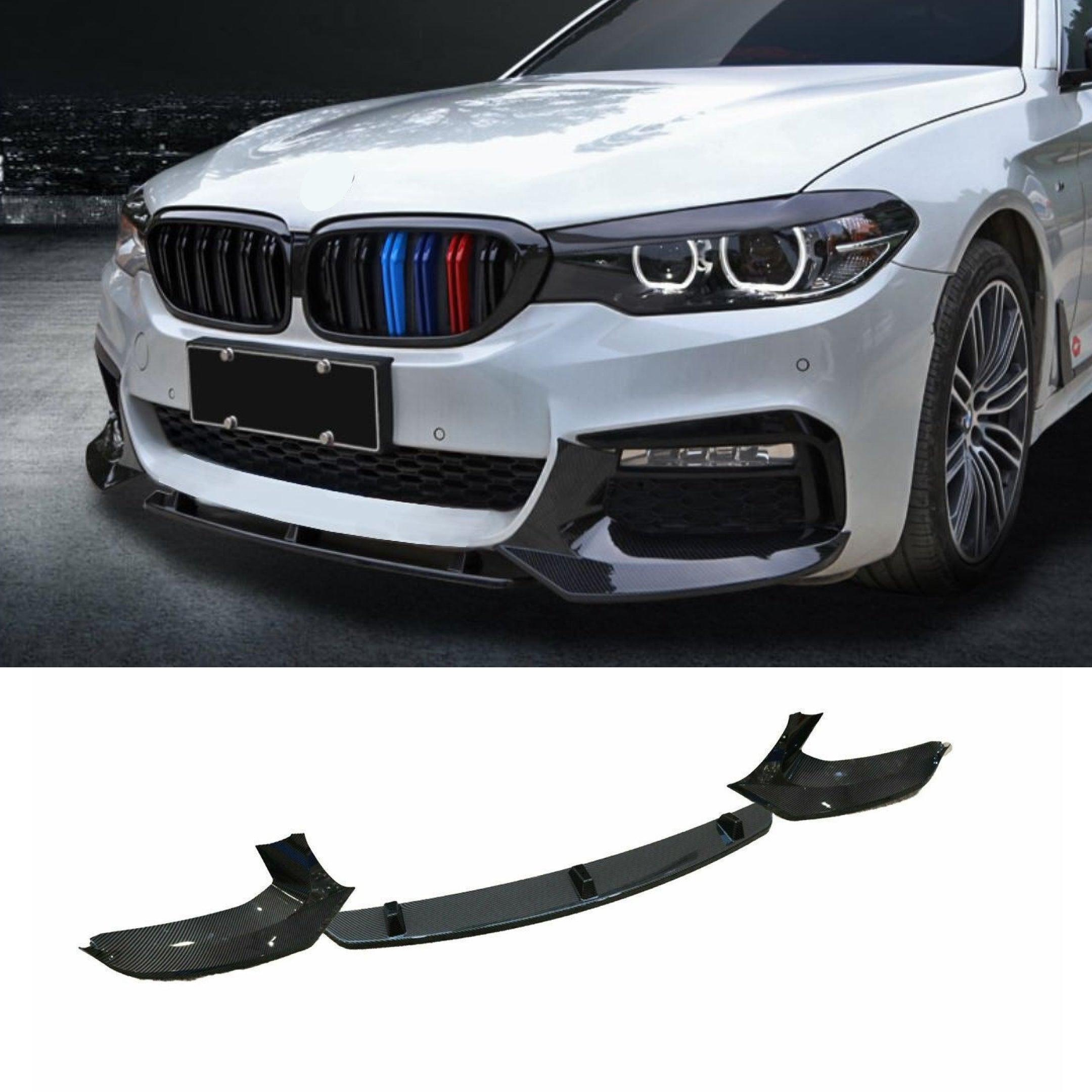 Fit 2017-2020 BMW G30 5 Series M Sport Front Bumper Lip Spoiler (Carbo ...