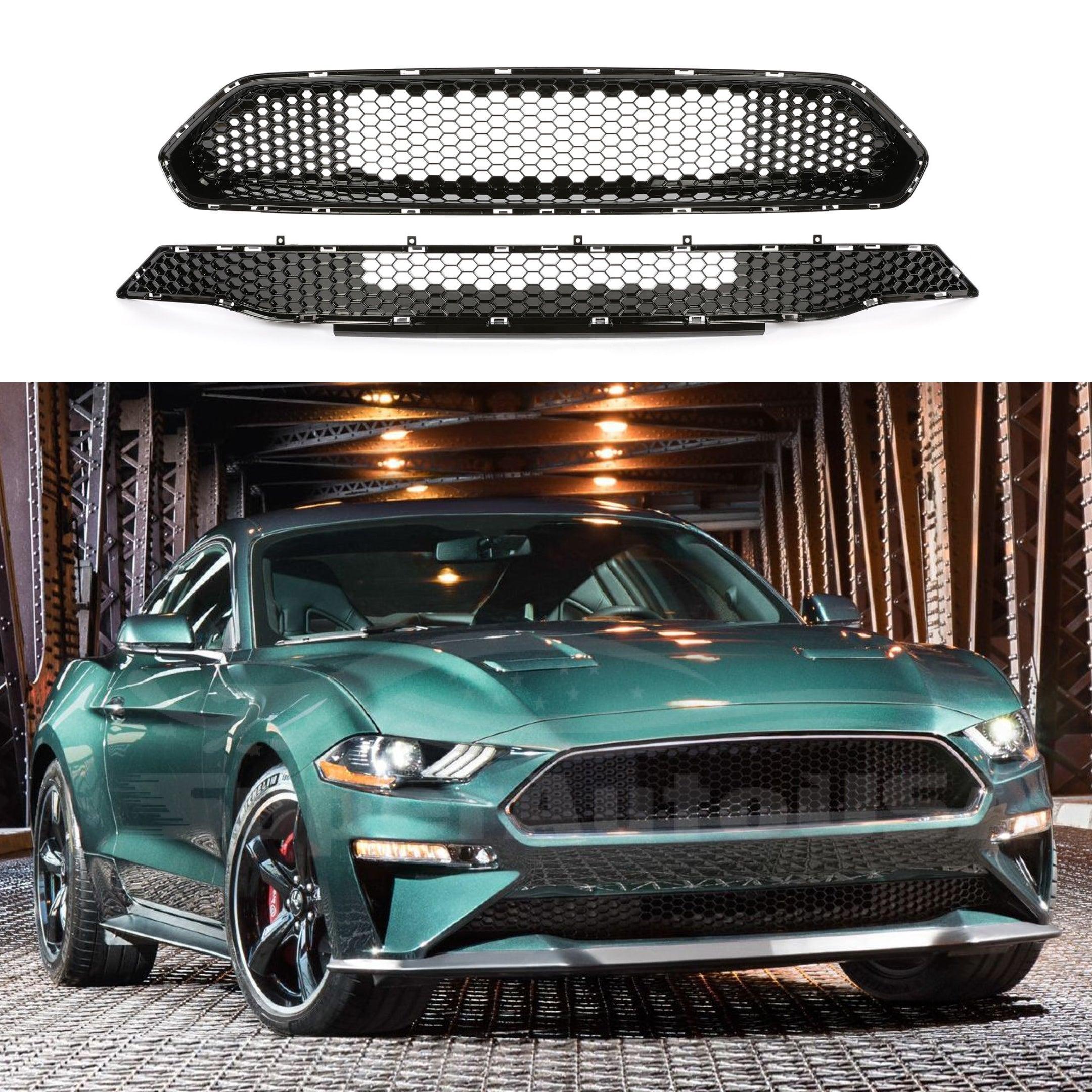 For 2018-2023 Ford Mustang Bullitt Honeycomb Style Front Grille (Gloss ...