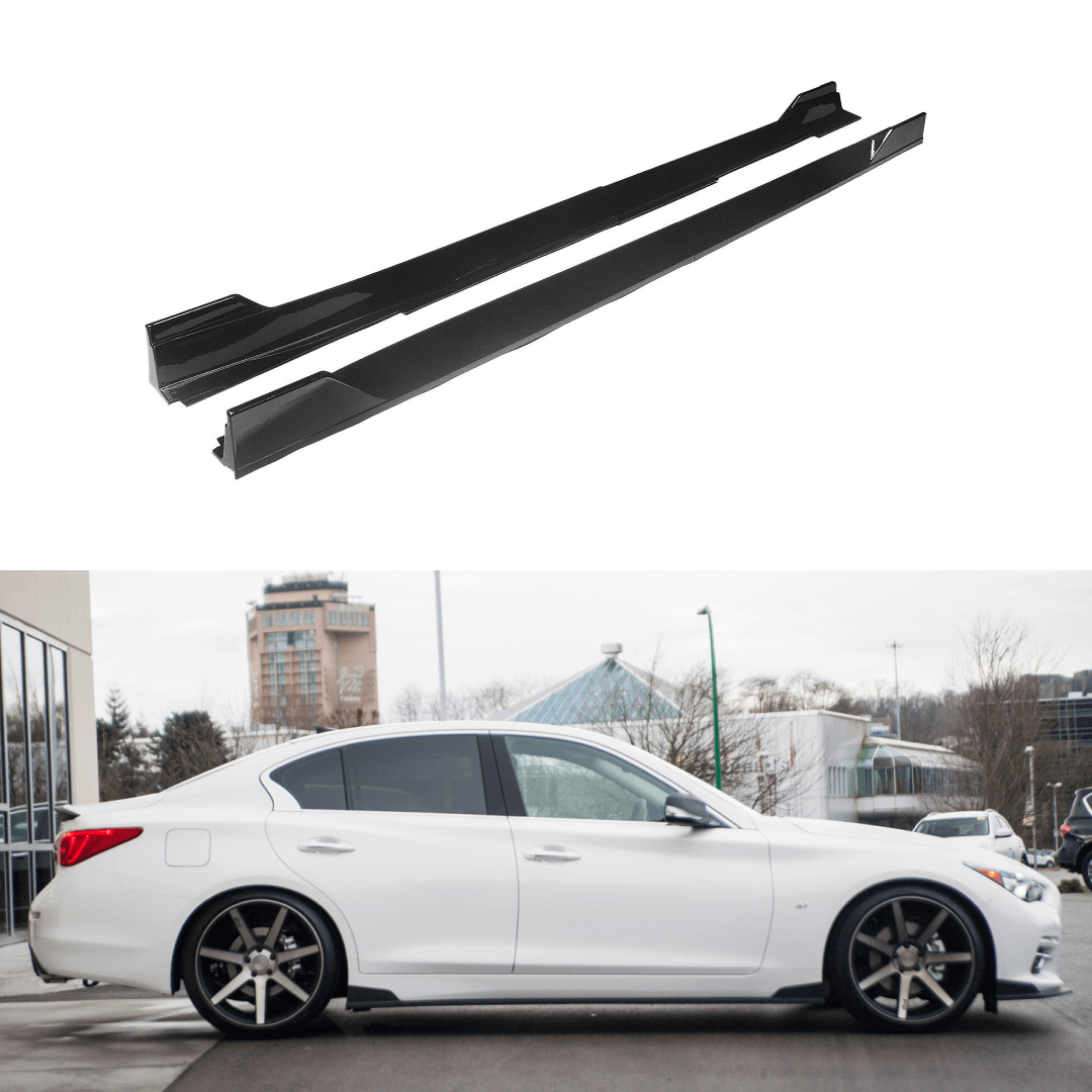 Fit 2014-2021 Infiniti Q50 4-Door Sedan MOD Style Side Skirts Body Kit ...