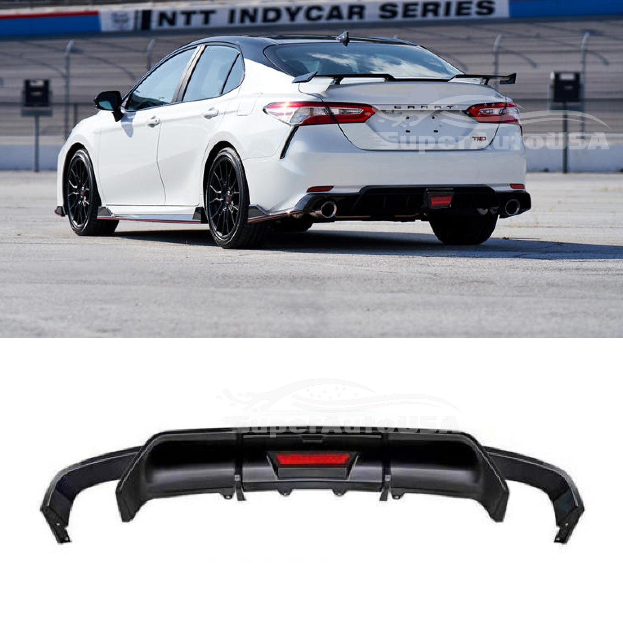 Fit 2018-2023 Toyota Camry TRD Rear Diffuser LED Light Splitters ...