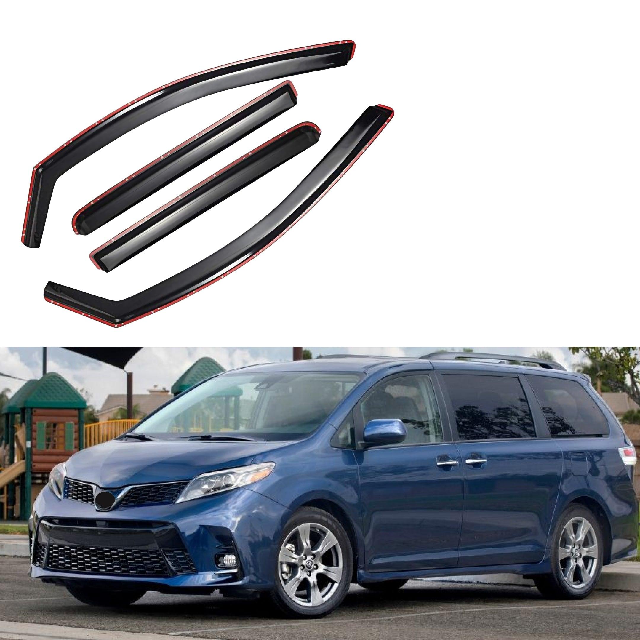 Fit 2011-2020 Toyota Sienna In-Channel Vent Window Visors Rain Sun Win ...