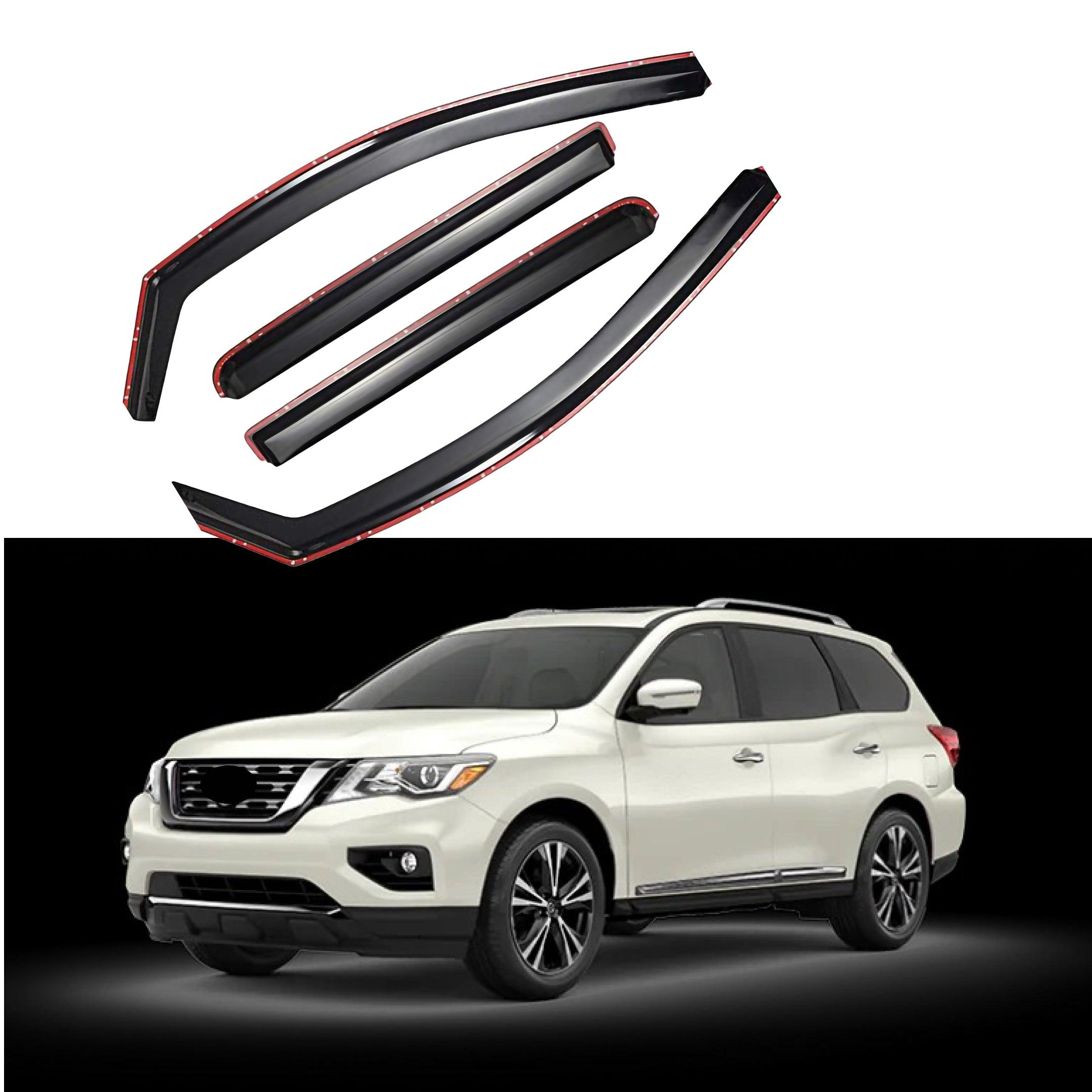 Fit 2013-2021 Nissan Pathfinder In-Channel Vent Window Visors Rain Sun ...