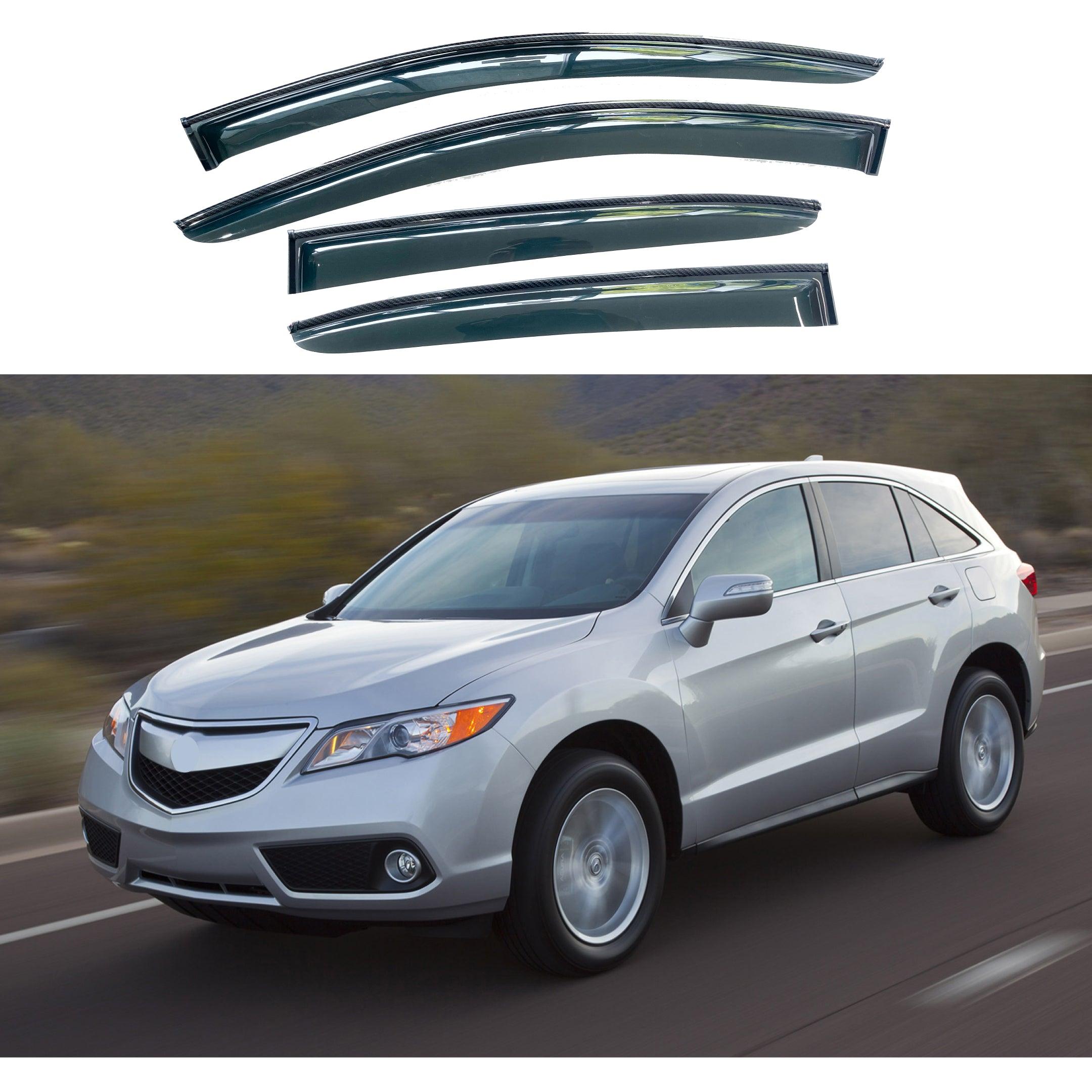 Fits 2013-2018 Acura RDX Carbon Fiber Print Window Visors Rain Guards ...